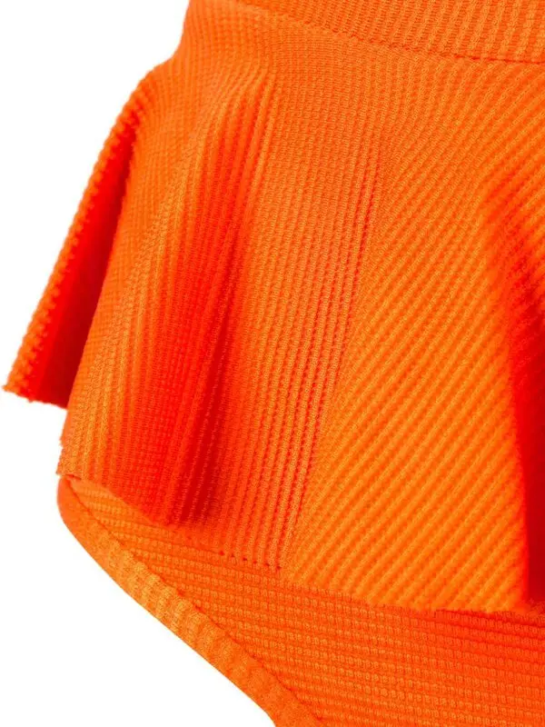 DUSKII Cancun Bikini Bottoms With Frill Trim - Orange