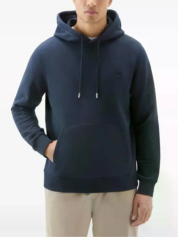 Woolrich Logo-embroidered Cotton Hoodie