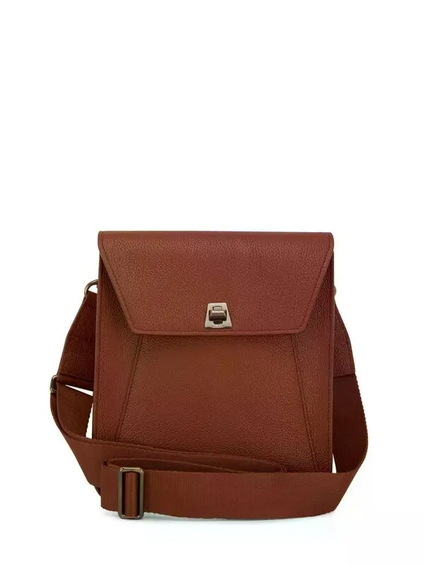 Akris Twist-lock Leather Crossbody Bag - Brown