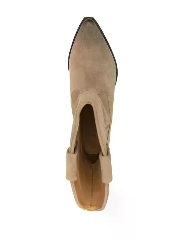 Isabel Marant Étoile Suede Calfskin Cowboy Boots - Brown