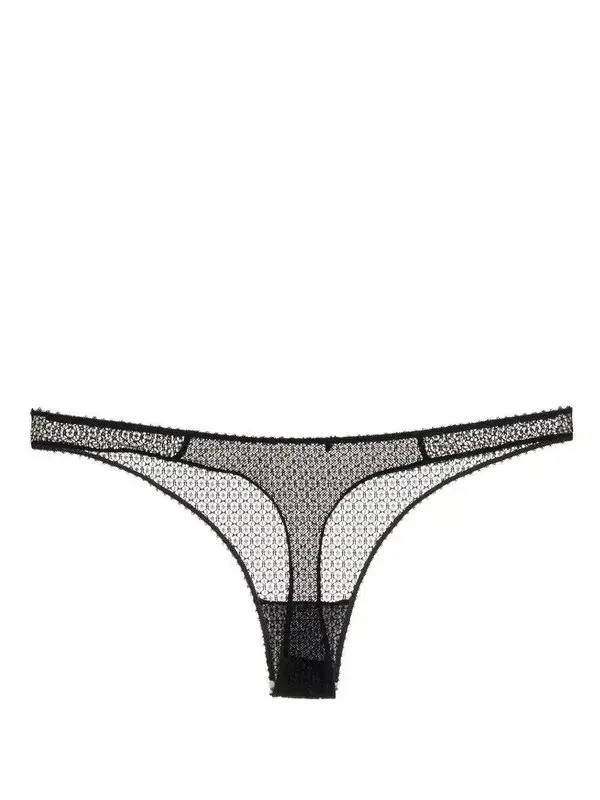 Kiki De Montparnasse Crochet Semi-sheer Thong