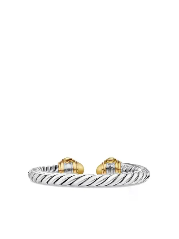 David Yurman Renaissance Diamond Ring In Sterling And 14k Yellow Gold
