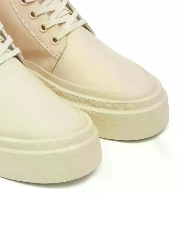MAISON MARGIELA Beige Calf Leather Lace-up High-top Sneakers