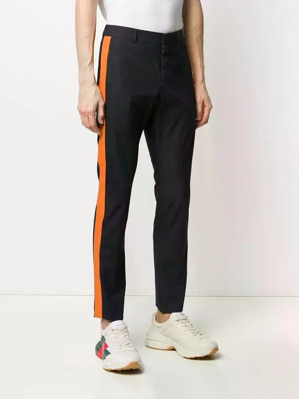 Valentino Garavani Contrast Panelled Trousers - Blue
