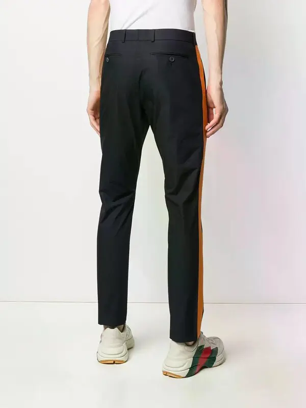 Valentino Garavani Contrast Panelled Trousers - Blue