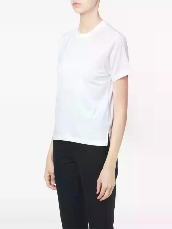 Thom Browne Relaxed Fit Cotton T-shirt With Side Slits - White