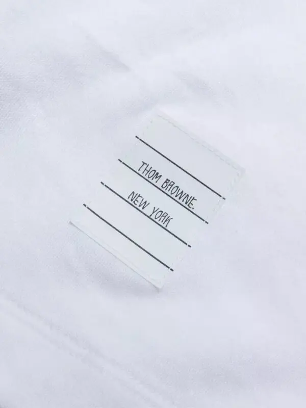 Thom Browne Relaxed Fit Cotton T-shirt With Side Slits - White