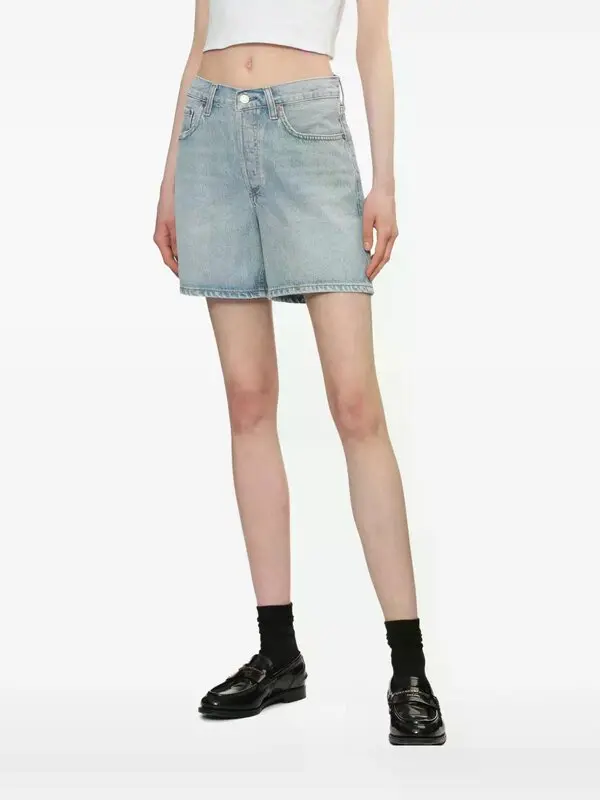 AGOLDE Wide Leg Denim Shorts