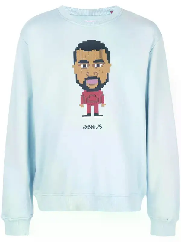 MOSTLY HEARD RARELY SEEN 8-BIT Genius Print Sweatshirt - Blue