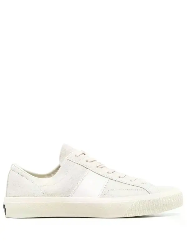 TOM FORD Lace-up Paneled Sneakers - Neutrals