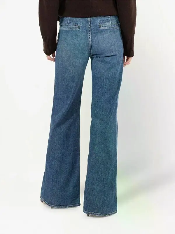 NILI LOTAN Anna Mid-rise Wide-leg Jeans - Blue