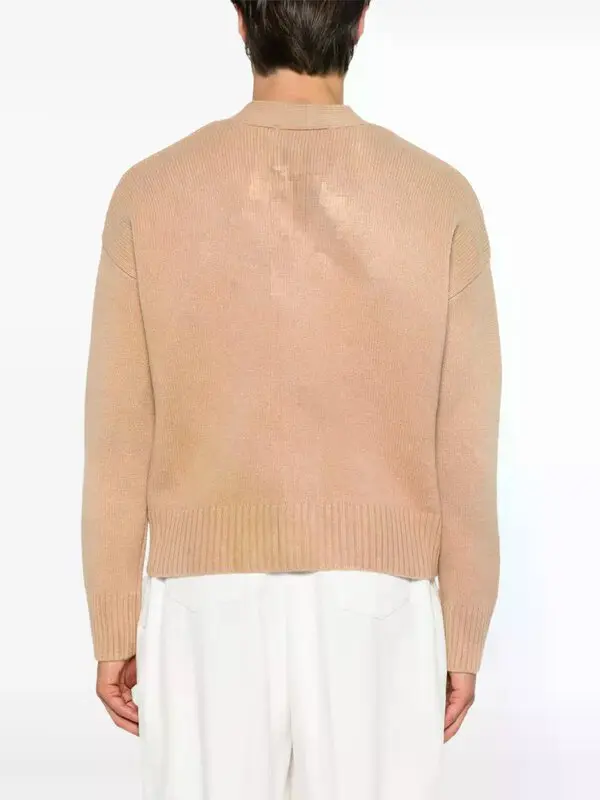 AMI Paris De Coeur Embroidered Cardigan