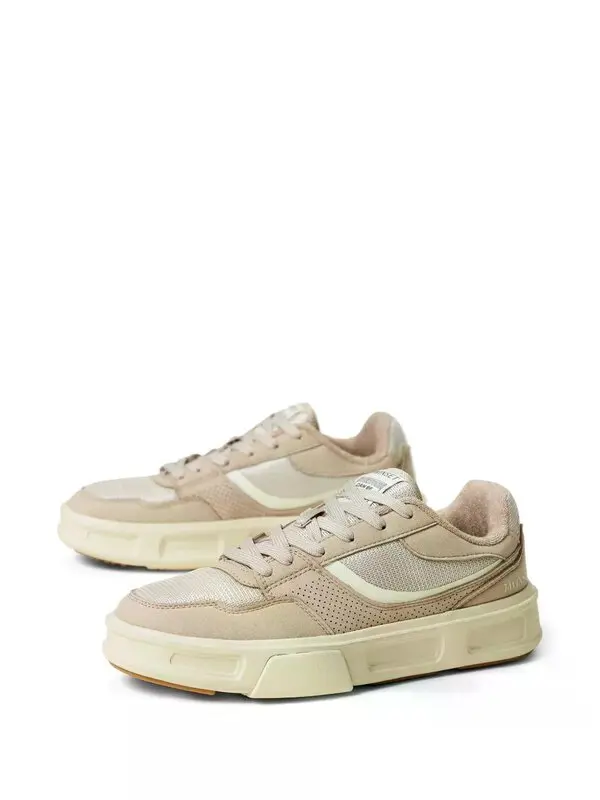 TWINSET Lace-up Perforated Detail Sneakers - Neutrals