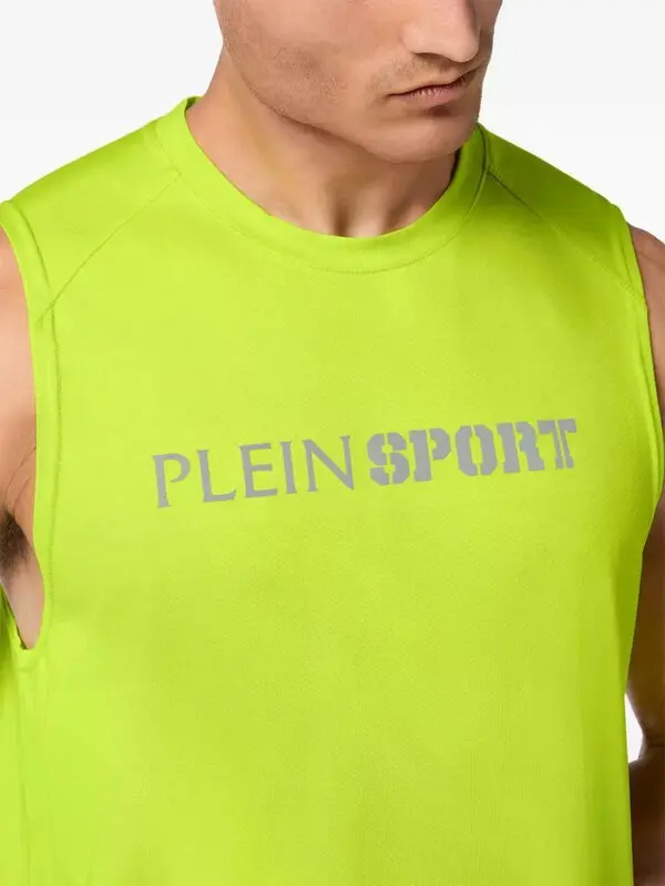 PLEIN SPORT Reflective Logo Tank Top