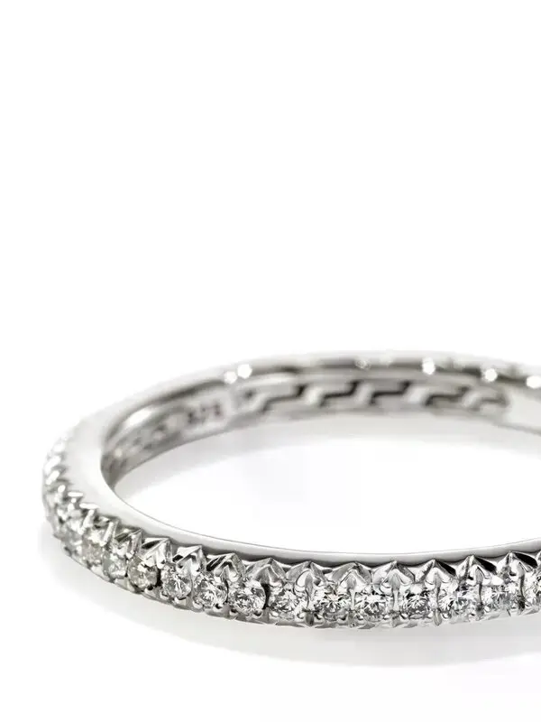 John Hardy Sterling Pavé Diamond Band Ring