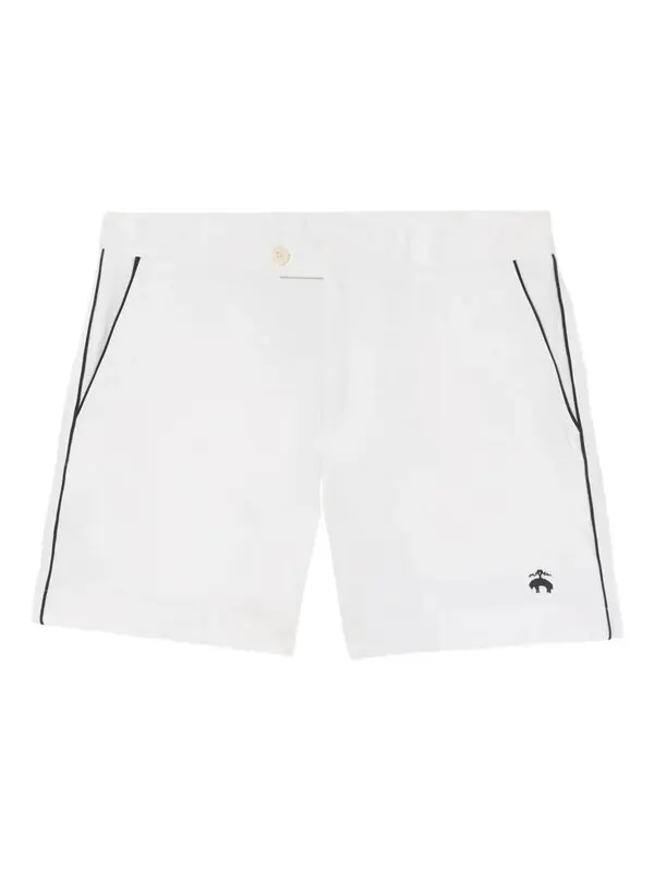 Brooks Brothers Side-piping Tennis Shorts - White