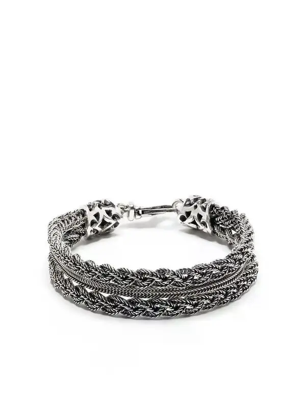 Emanuele Bicocchi Braided Chain Bracelet - Silver