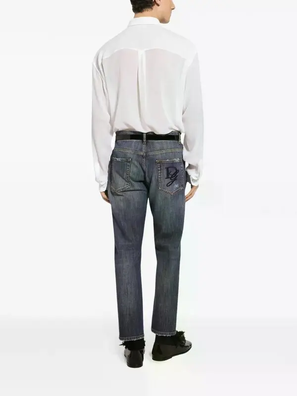 Dolce & Gabbana Tapered Washed Jeans