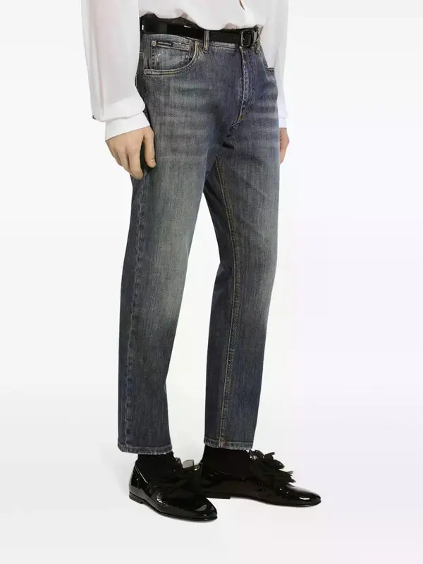 Dolce & Gabbana Tapered Washed Jeans