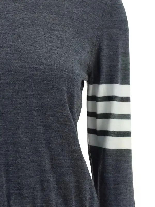 Thom Browne 4-bar Merino Jumper - Grey