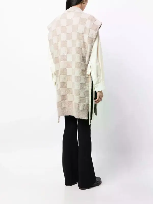 UMA WANG Checkerboard Knitted Vest