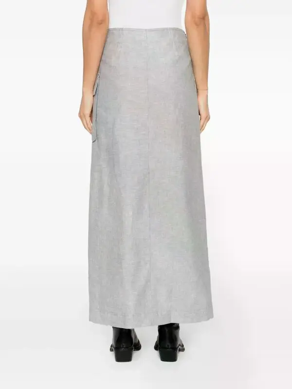 Remain Birger Christensen Front Slit Maxi Skirt - Grey