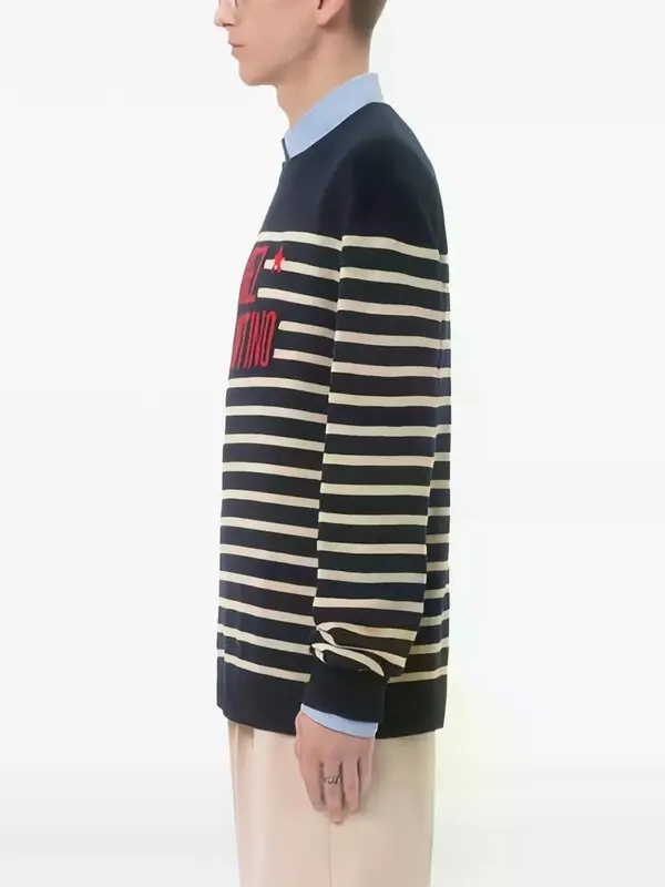 Valentino Garavani Striped Crew Neck Sweater