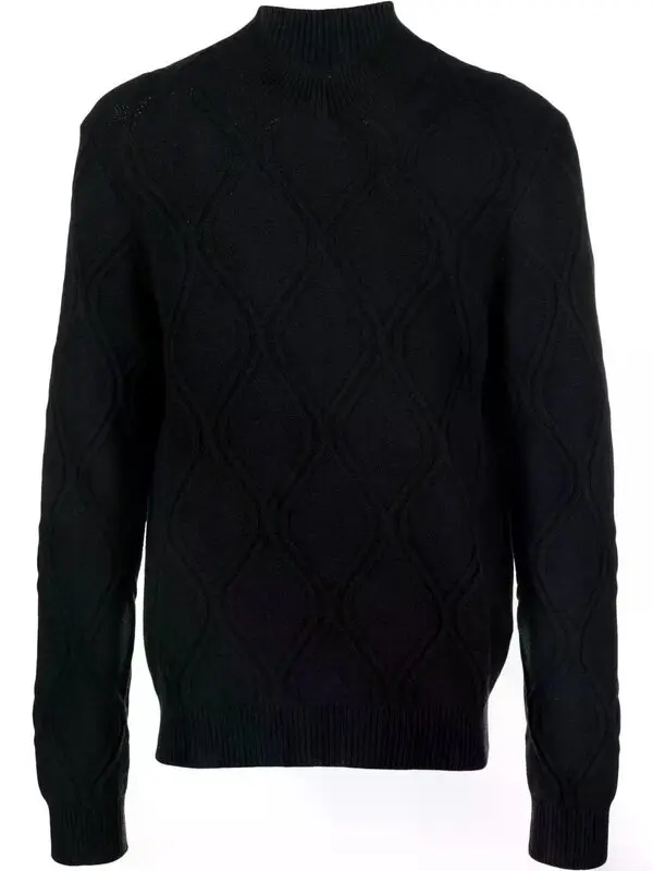 Corneliani Cable Knit Turtleneck Jumper