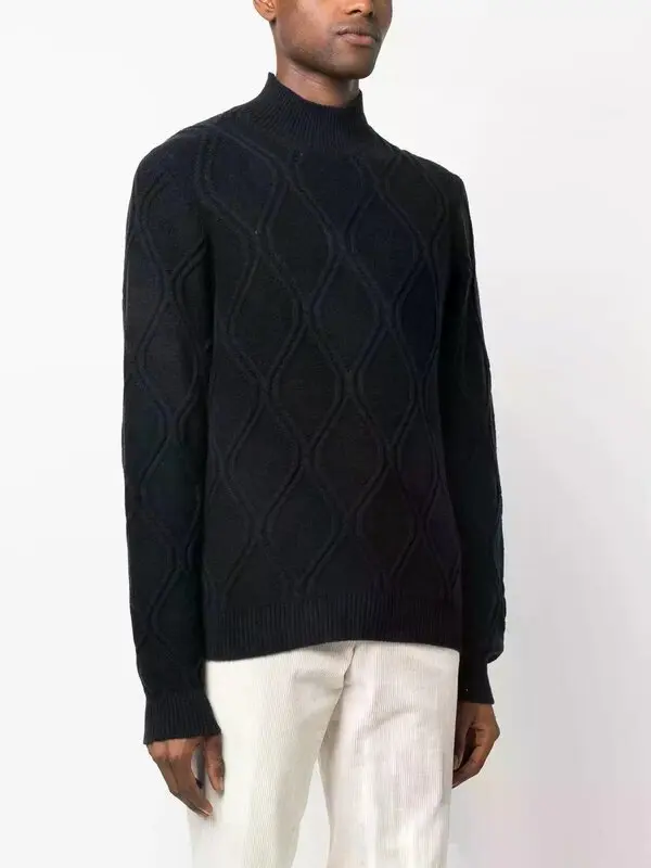 Corneliani Cable Knit Turtleneck Jumper