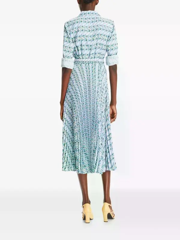 Tory Burch Graphic Print Pleated Dress