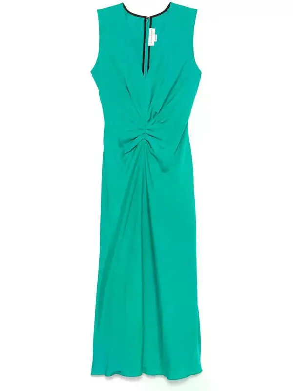 Victoria Beckham Sleeveless Gathered Midi Dress