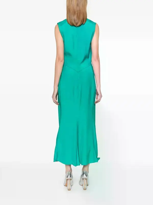 Victoria Beckham Sleeveless Gathered Midi Dress