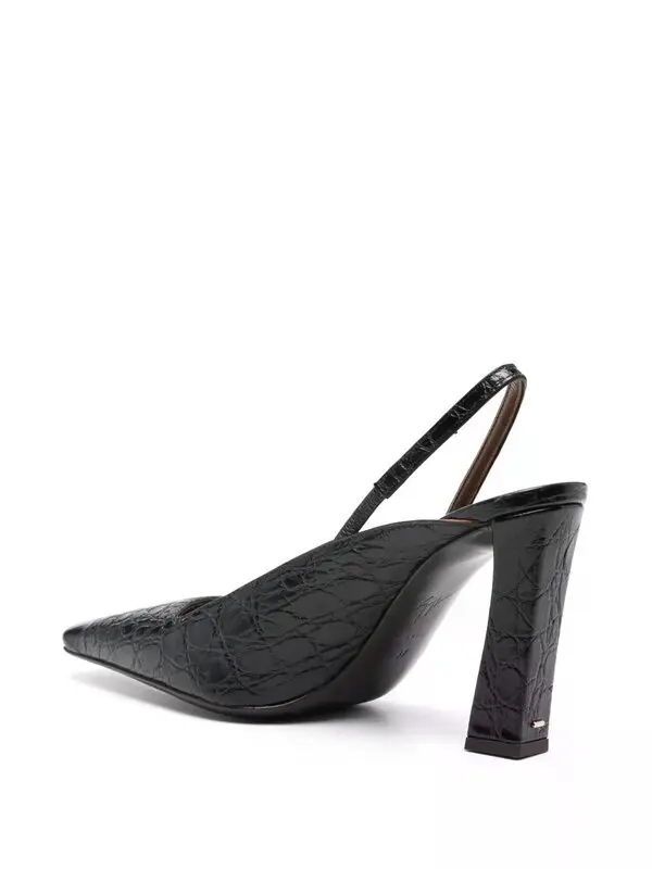 GIUSEPPE ZANOTTI 90mm Brendha Croc Effect Slingback Pumps