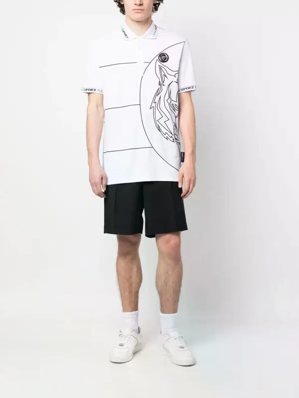 PLEIN SPORT Tiger-print Polo Shirt