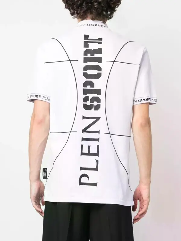 PLEIN SPORT Tiger-print Polo Shirt