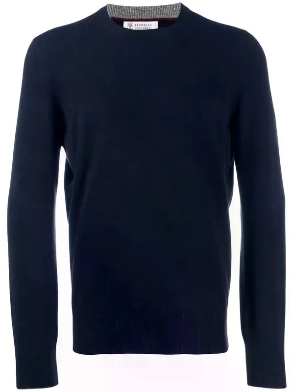 Brunello Cucinelli Cashmere Crew Neck Jumper - Blue