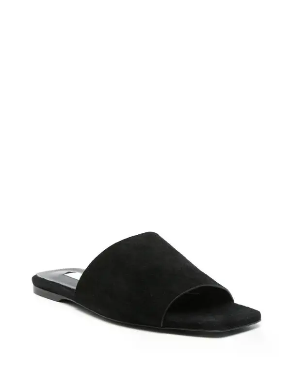 TOTEME Velour-leather Flat Sole Sandals