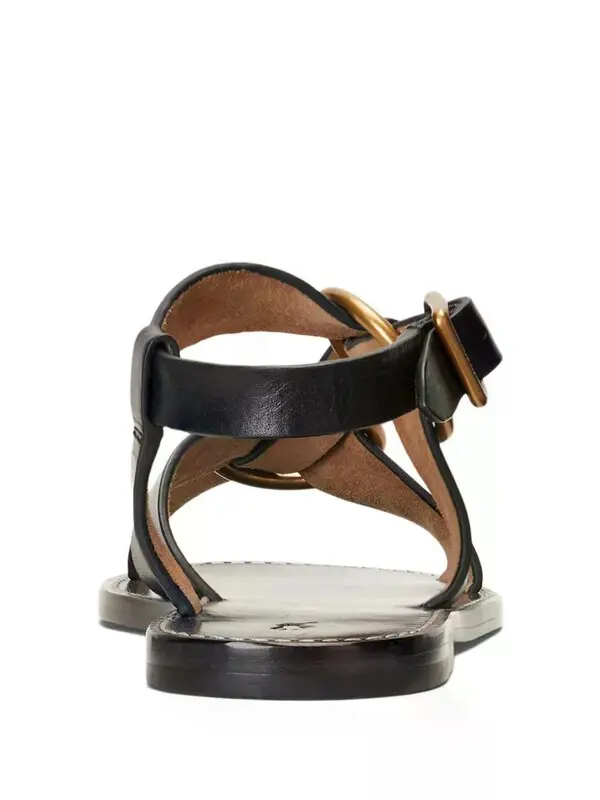 Polo Ralph Lauren Leather Sandals With Signature Pony Motif