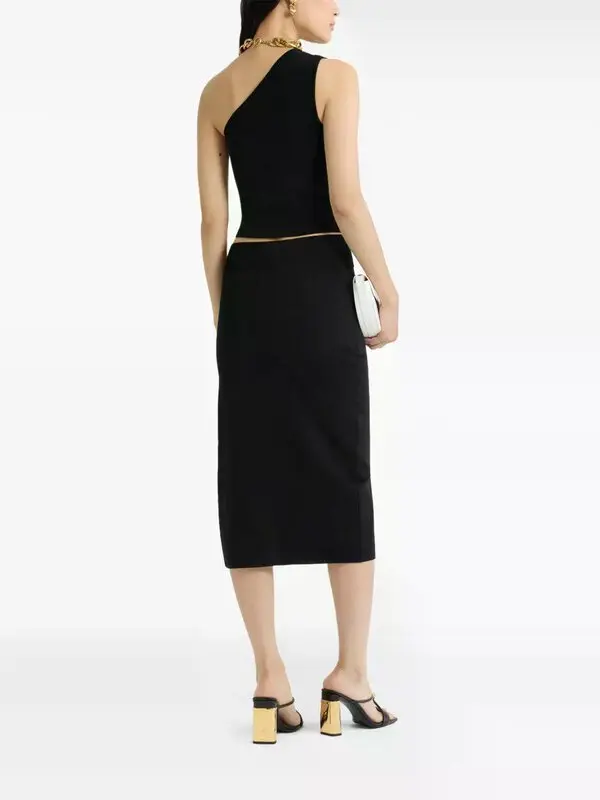 PATOU Decorative Zip Midi Skirt - Black