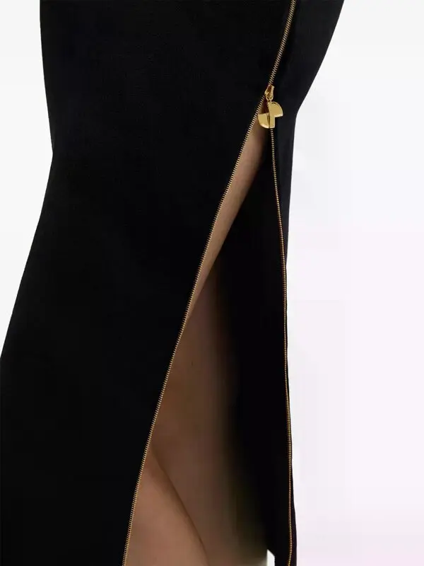 PATOU Decorative Zip Midi Skirt - Black