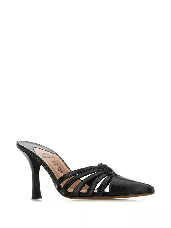 Paris Texas 80mm Nadia Mules - Black