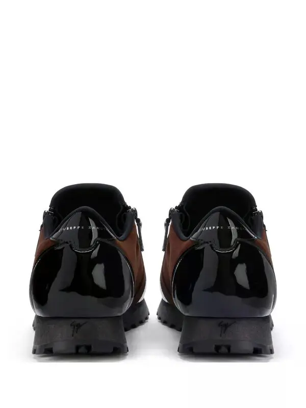 GIUSEPPE ZANOTTI Double-zip Low-top Trainers - Brown