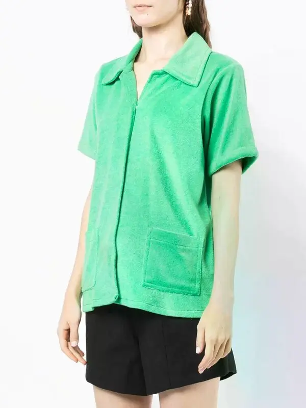 BAMBAH Terry Cloth Effect Short Sleeve Shirt