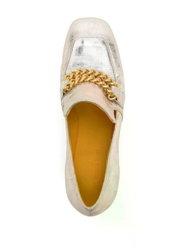 MADISON MAISON Block Heel Loafers With Chain Detailing