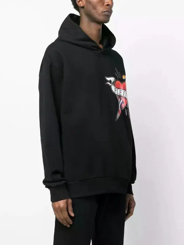 Philipp Plein Heart & Dagger Print Hoodie