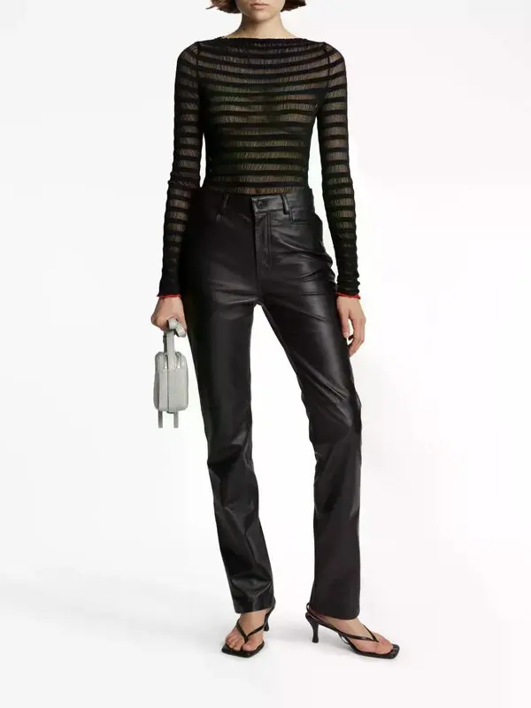 Proenza Schouler White Label Lambskin Straight-leg Trousers
