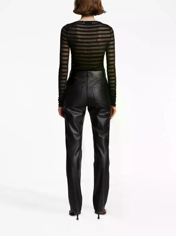 Proenza Schouler White Label Lambskin Straight-leg Trousers