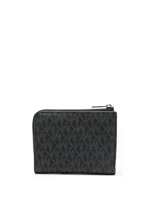 Michael Kors Logo Zipped Wallet - Black