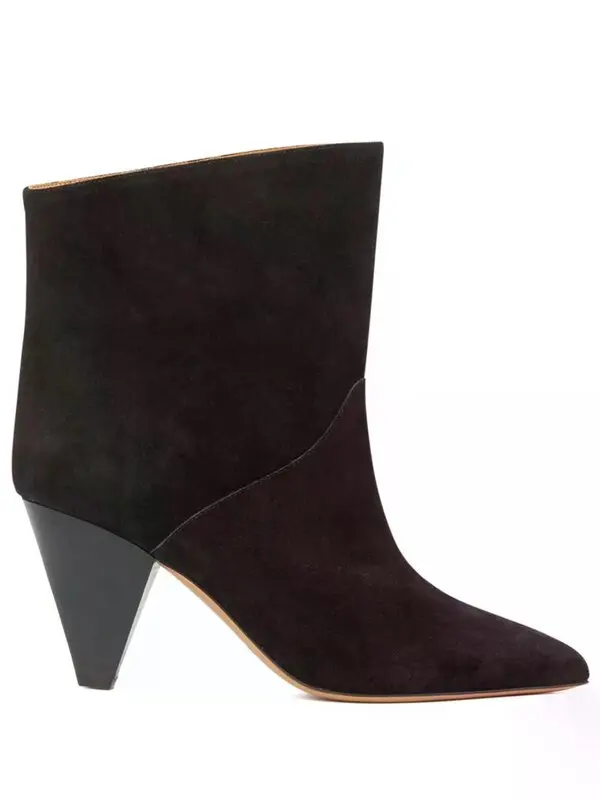 Isabel Marant Étoile 75mm Tapered Heel Suede Ankle Boots