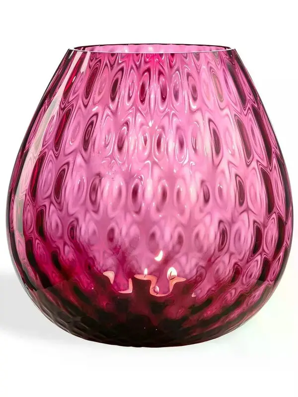 NASONMORETTI Glass Candle Holder - Red